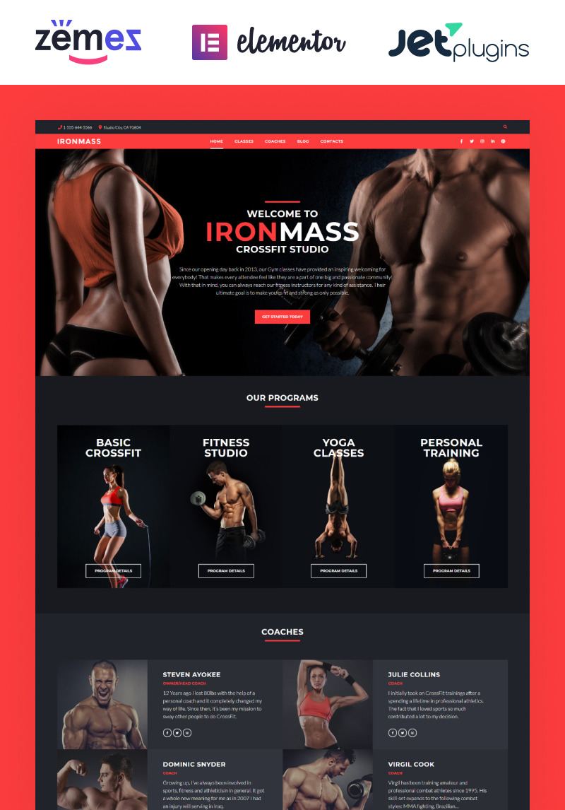 Gym Fitness Responsive Website Template