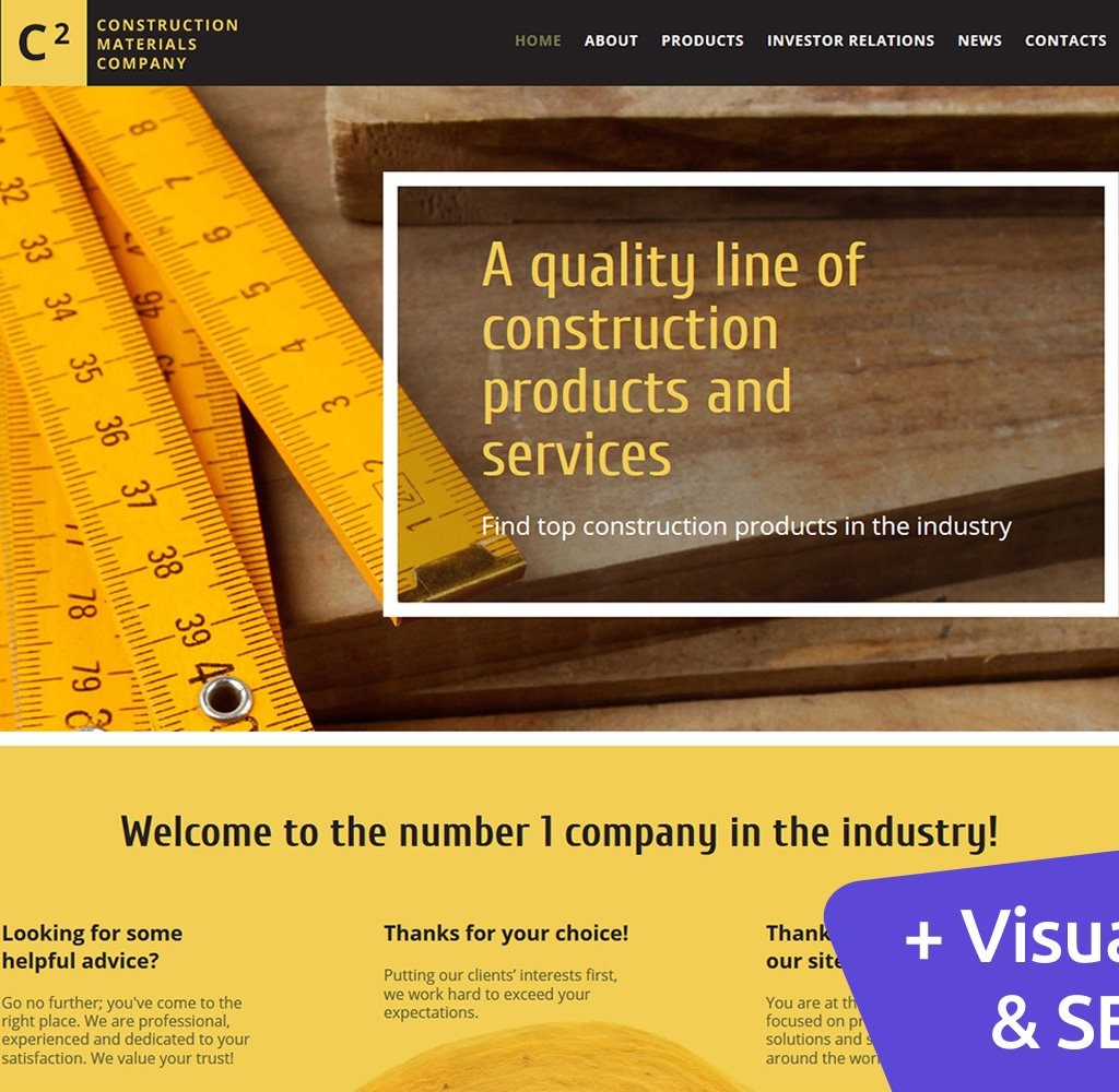 C2 - Construction Materials Company Moto CMS 3 Template #58617