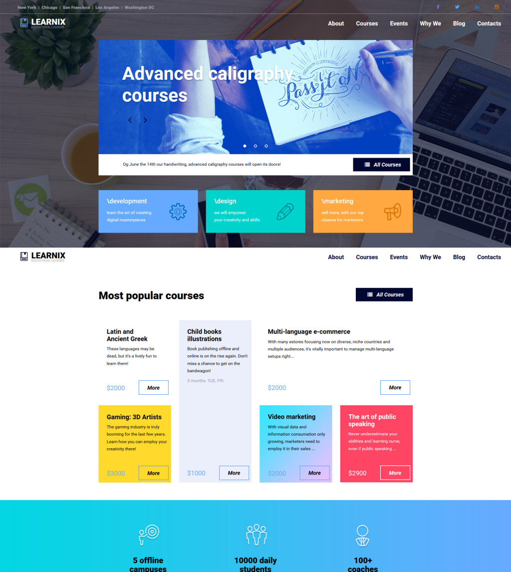 Education Responsive Moto CMS 3 Template #58699