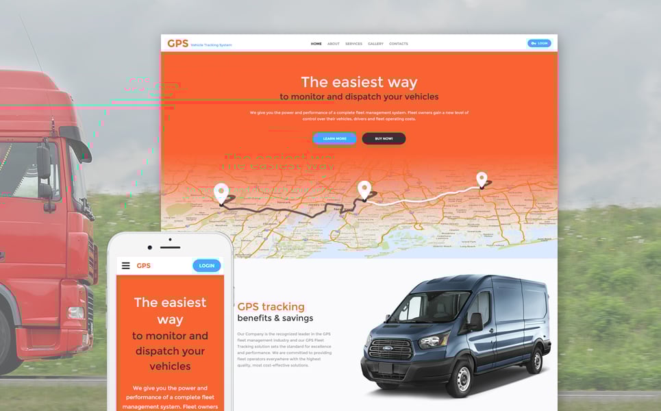 GPS Vehicle Tracking System Template Web №58895
