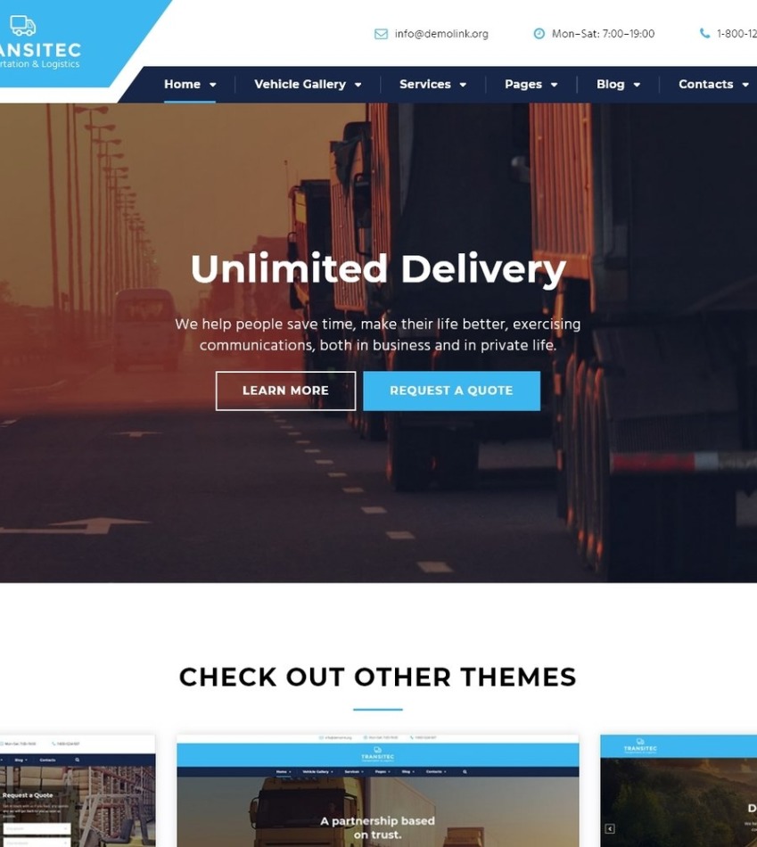 Moving Company Responsive Website Template #58977
