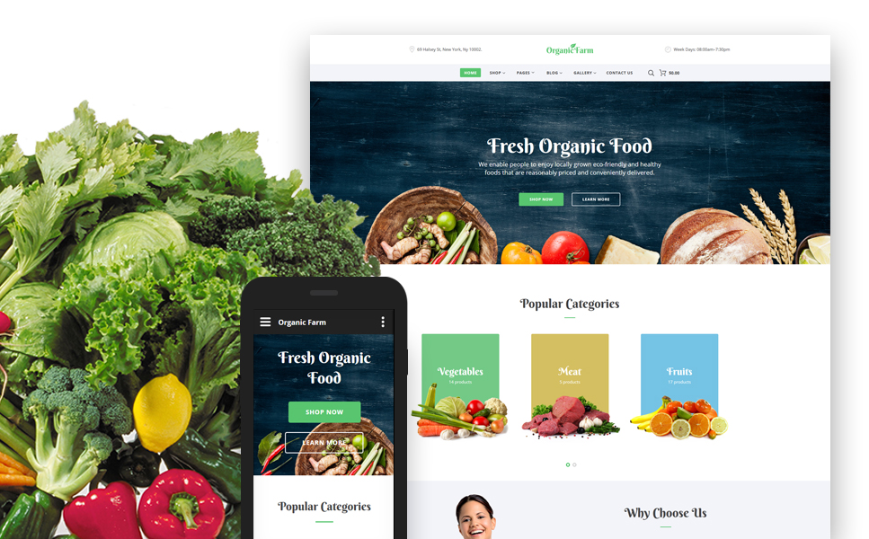 Demo Preview for Organic Farm - Food & Drink Multipage Creative HTML ...