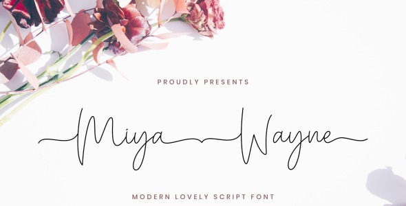Download Miya Wayne - Modern Lovely Cursive Font - Шрифт на тему графика