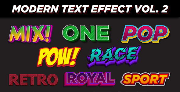 Download MODERN TEXT EFFECT VOL 2 Font - Шрифт