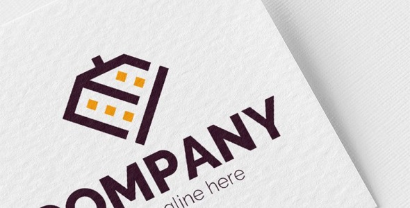 Download House at an Angle Logo Template - Шаблон логотипа на тему графика