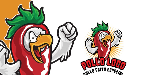 Download Pollo Loco Chicken Logo Template - Шаблон логотипа на тему графика