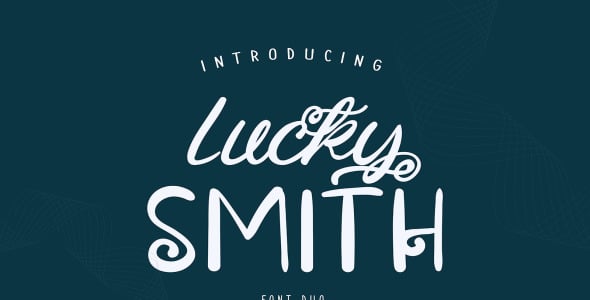 Download Lucky Smith | Duo Script & Sans Serif Font - Шрифт на тему графика