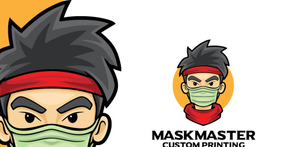 Download Masker Hero Logo Template - Шаблон логотипа на тему графика
