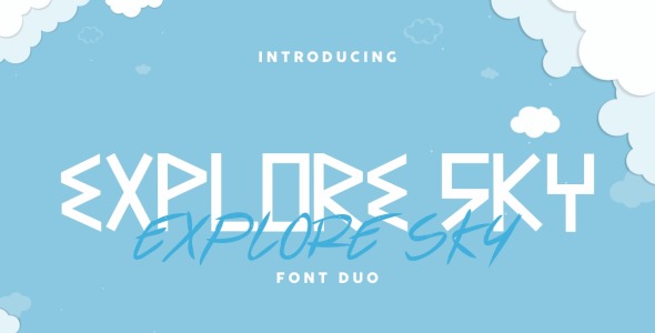 Download Explore Sky Font - Шрифт на тему графика