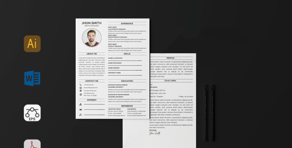 Download Minimalist Clean Resume Template - Резюме на тему графика Download Minimalist Clean Resume Template - Резюме на тему графика