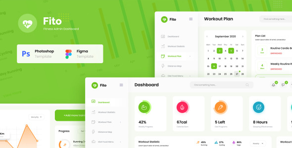Download Fito - Fitness Website Admin Dashboard UI Figma & PSD Template ...