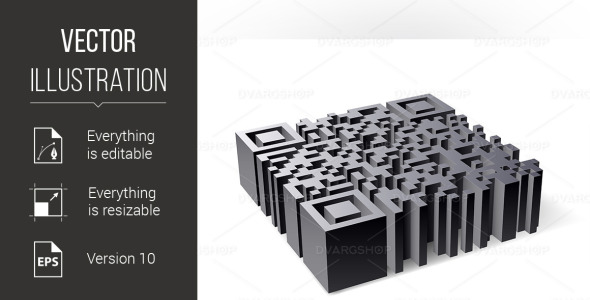 Download 3D QR Code - Vector Image - Vector на тему графика
