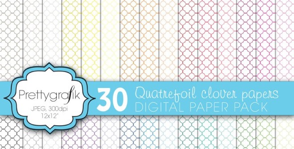 Download Quatrefoil Clover Digital Paper - Vector Image - Vector на ...
