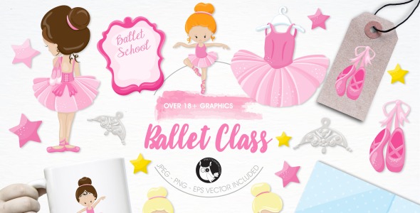 Download Ballet class illustration pack - Vector Image - Vector на тему ...