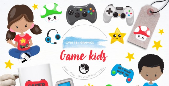 Download Game kids graphics & illustrations - Vector Image - Vector на ...