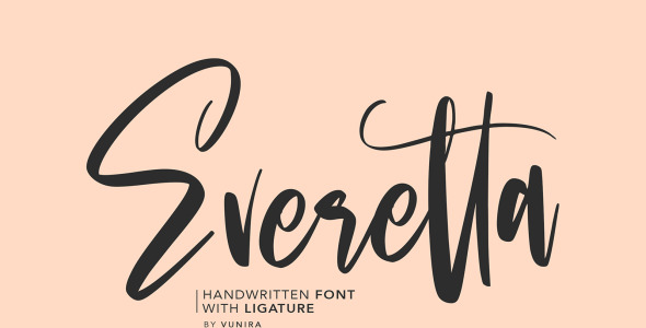 Download Everett | Handwritten Font - Шрифт на тему графика