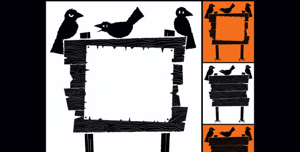 Download Sign and Crows - Illustration - Иллюстрация на тему графика