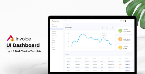 Download Invoice Admin Dashboard UI Elements - UI элементы на тему графика