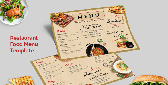 Download Restaurant Food Menu (Horizontal) - Corporate Identity ...