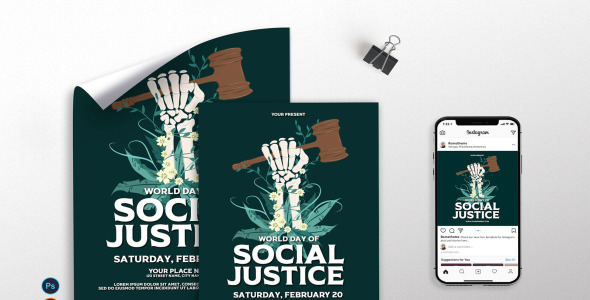 Download World Day of Social Justice - Flyer, Poster, Instagram AS ...