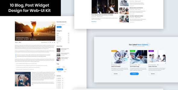 Download 10 Blog, Post Widget Design for Web-UI Kit - UI элементы на ...