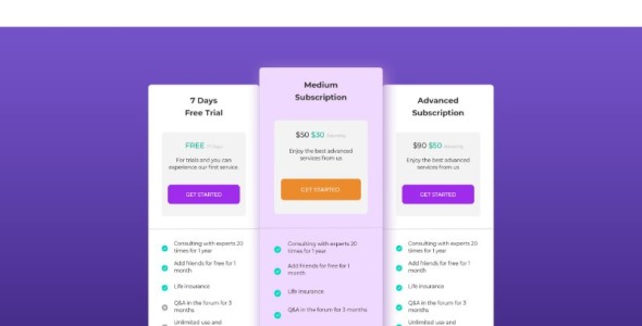 Download PT 30 Purple UI Elements - UI элементы на тему графика