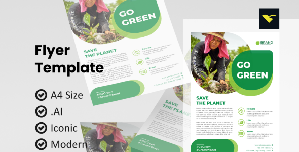 Download Go Green Flyer - Corporate Identity Template - Фирменный стиль ...
