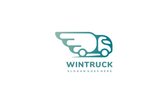 Download Delivery Wing Truck Logo Template - Шаблон логотипа на тему ...