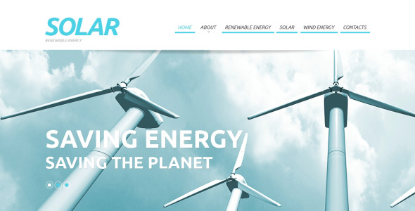 Адаптивный шаблон веб-сайта солнечной энергии - Solar Energy - HTML5 шаблон 2021 года