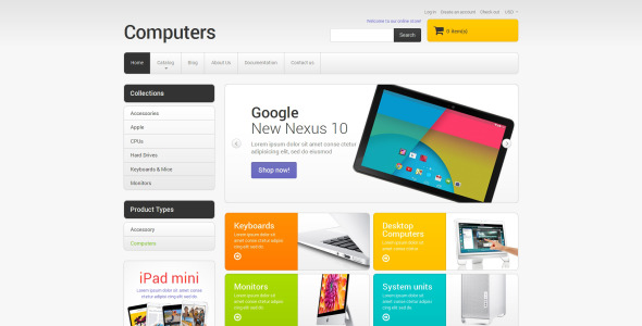 Компьютерные продажи shopify тема - Computer Store - Shopify шаблон ...