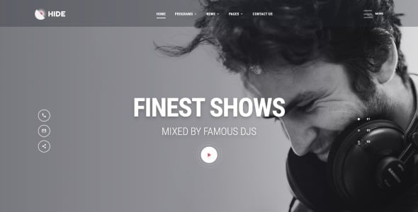 Онлайн радио многостраничный креативный html шаблон сайта - HIDE ... Онлайн радио многостраничный креативный html шаблон сайта - HIDE ...