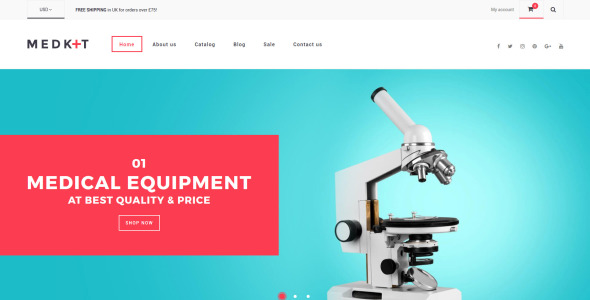 Медицинское оборудование отзывчивая тема Shopify Medical Equipment Shopify интернет магазин