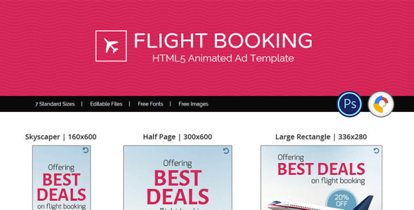 Download Tour & Travel | Flight Booking Animated Banner - Animated ...
