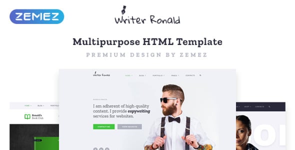 Универсальный персональный многоцелевой html шаблон сайта - Writer ... Универсальный персональный многоцелевой html шаблон сайта - Writer ...