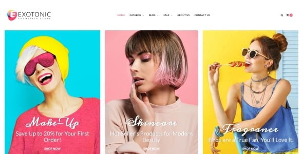 Тема косметического магазина Woocommerce Portfox Woocommerce шаблон для интернет магазина на