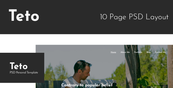 Download Teto - Personal Portfolio PSD Template - PSD шаблон на тему ...