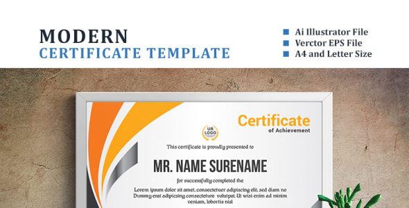 Download FiveK Certificate Template - Шаблон сертификата на тему графика