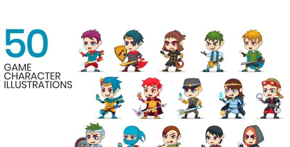 Download 50 Game Character Illustrations Icon Set - Набор иконок на ...