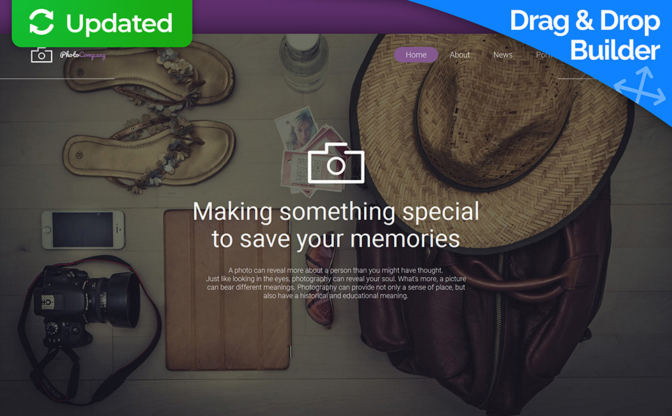 Photographer Portfolio Responsive Photo Gallery Template #59493
