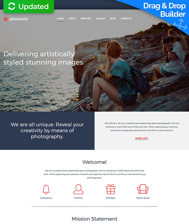 Photographer Portfolio Responsive Photo Gallery Template #59550