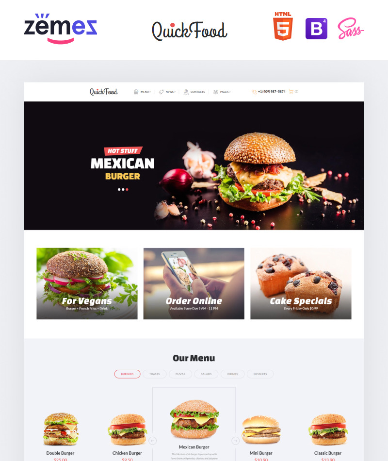 Fast Food Restaurant Web Template