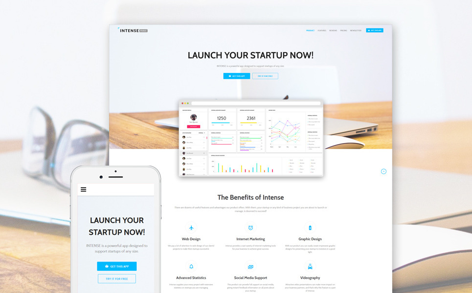 Web developer landing page template