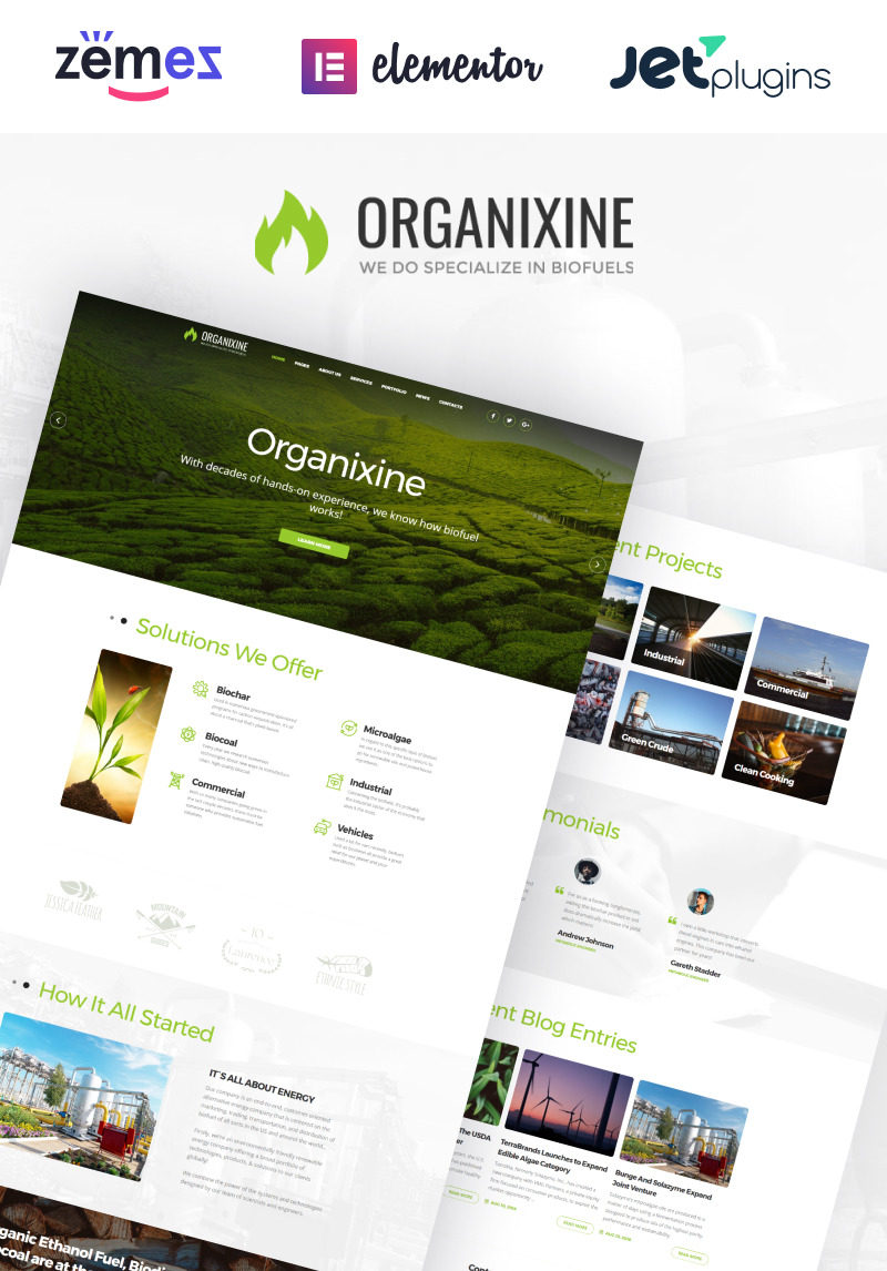 Solar Energy Company WordPress Theme