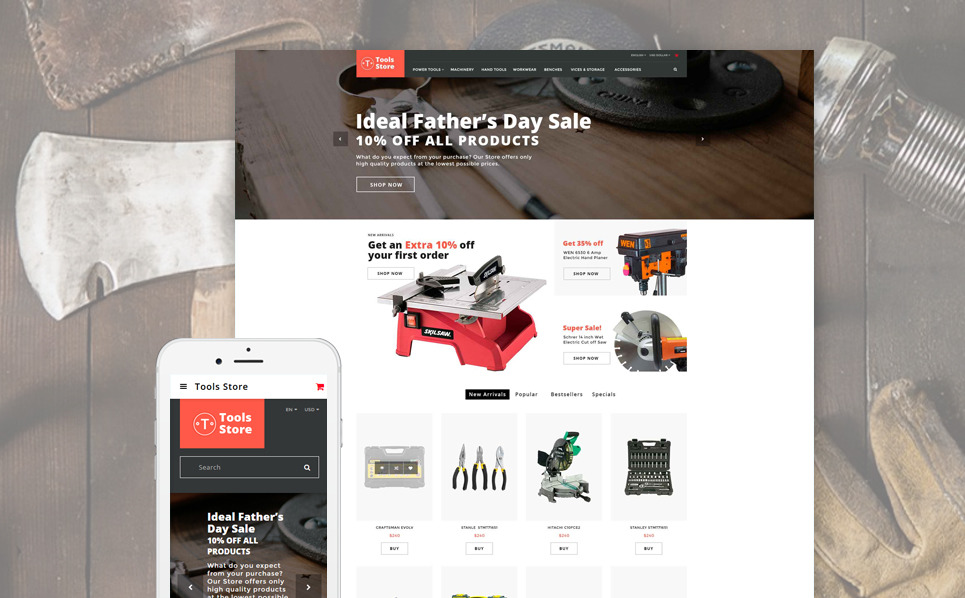 Tools OpenCart Theme