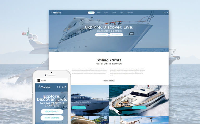 Download Boat Charter Website Templates free - studiostoday