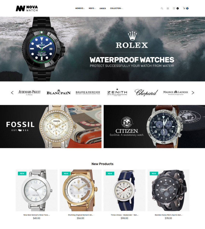 Brand Watches Magento 2 Theme