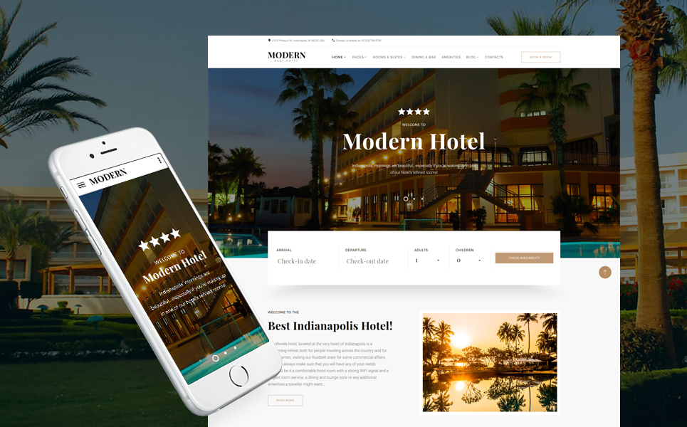 Template Siti Web #62268 per Un Sito di Hotel