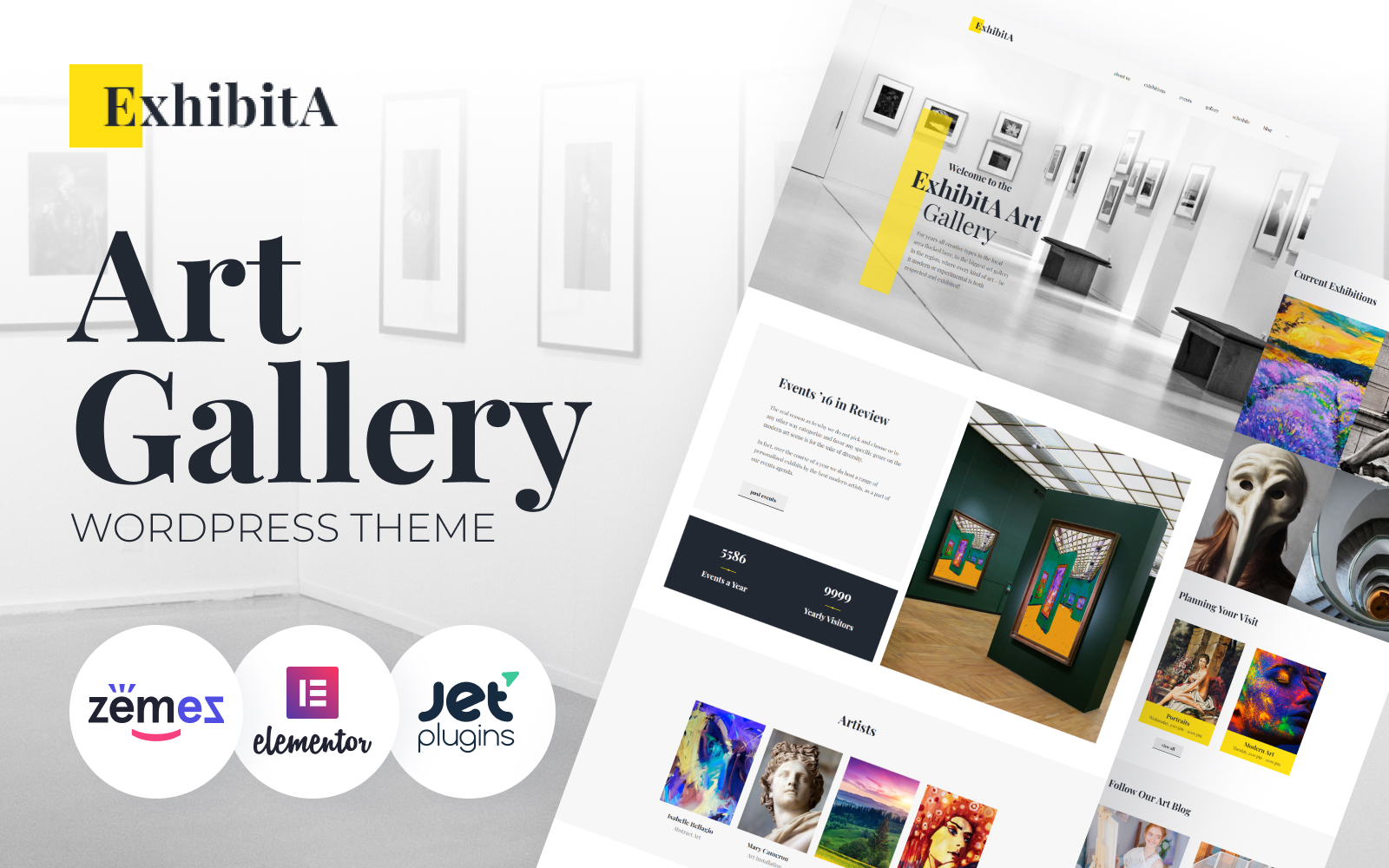 ExhibitA – Art Gallery Responsive WordPress Theme – Zemez