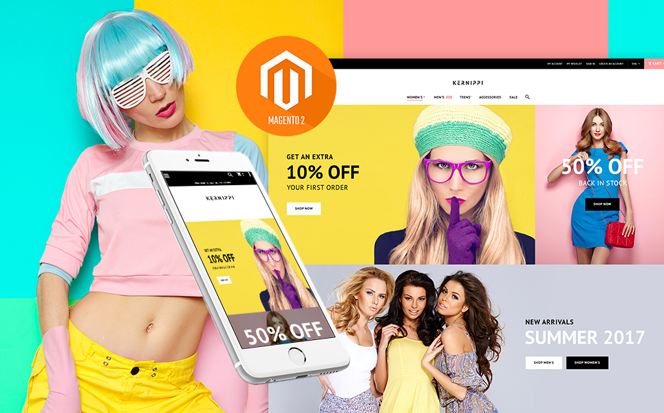 Tema Magento Flexível para Sites de Roupa №63586