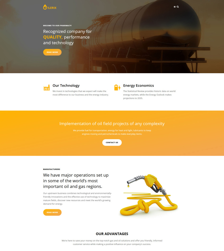 Gas & Oil Responsive Joomla Template #63689